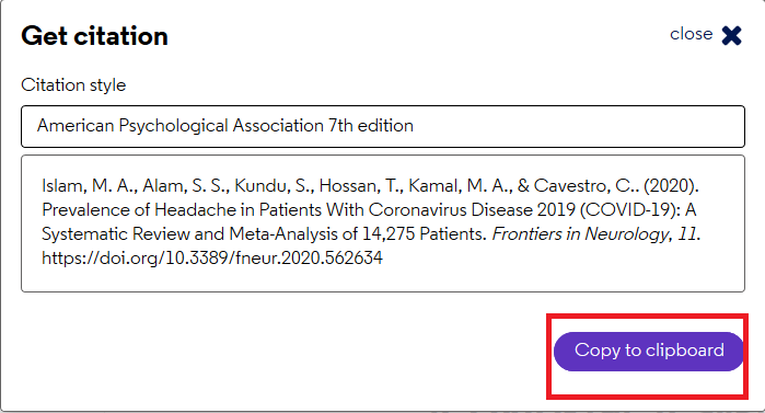 EndNote Click: How do I change the citation format in EndNote Click?